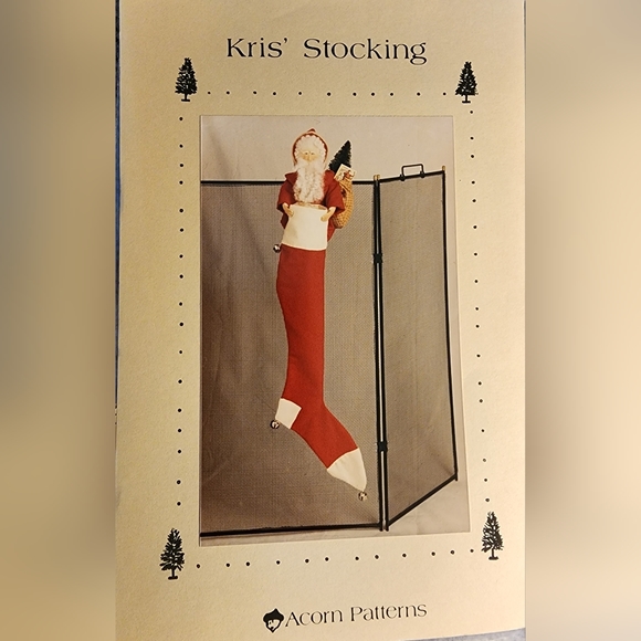 Acorn Patterns | Art | 99 Vintage Kris Stocking Pattern | Poshmark